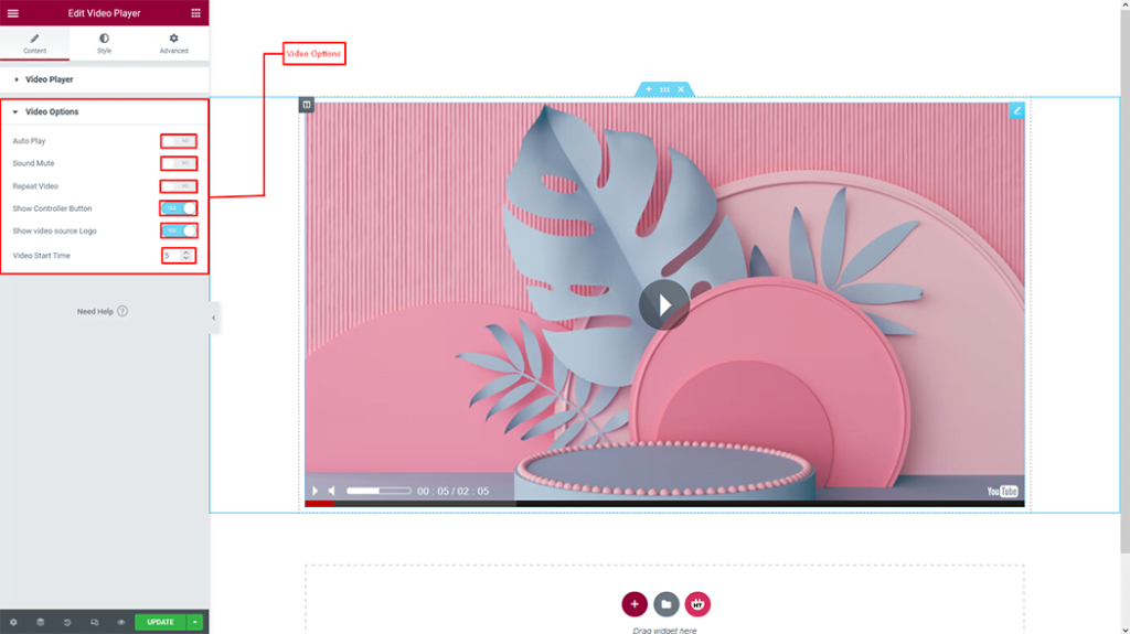 Video Player Widget - HT Mega Addons for Elementor