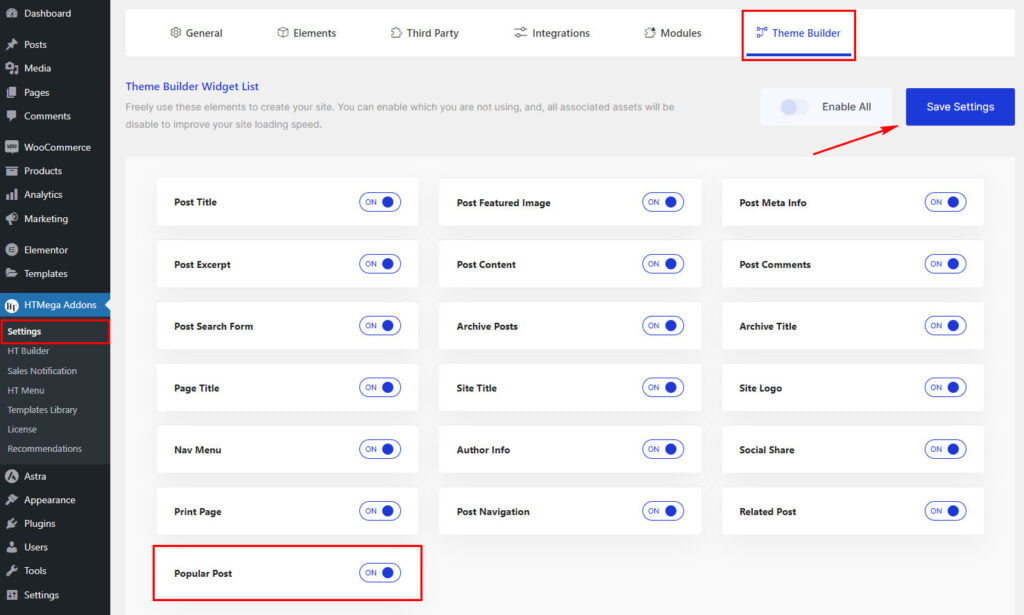 Elementor Popular Post Widget - HT Mega Addons for Elementor